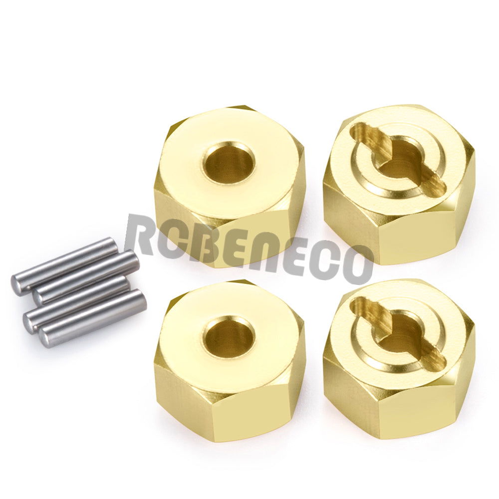 4Pcs Brass 8mm Wheel Hex Hub Adapters Counterweight for Axial UTB18 Ca ...